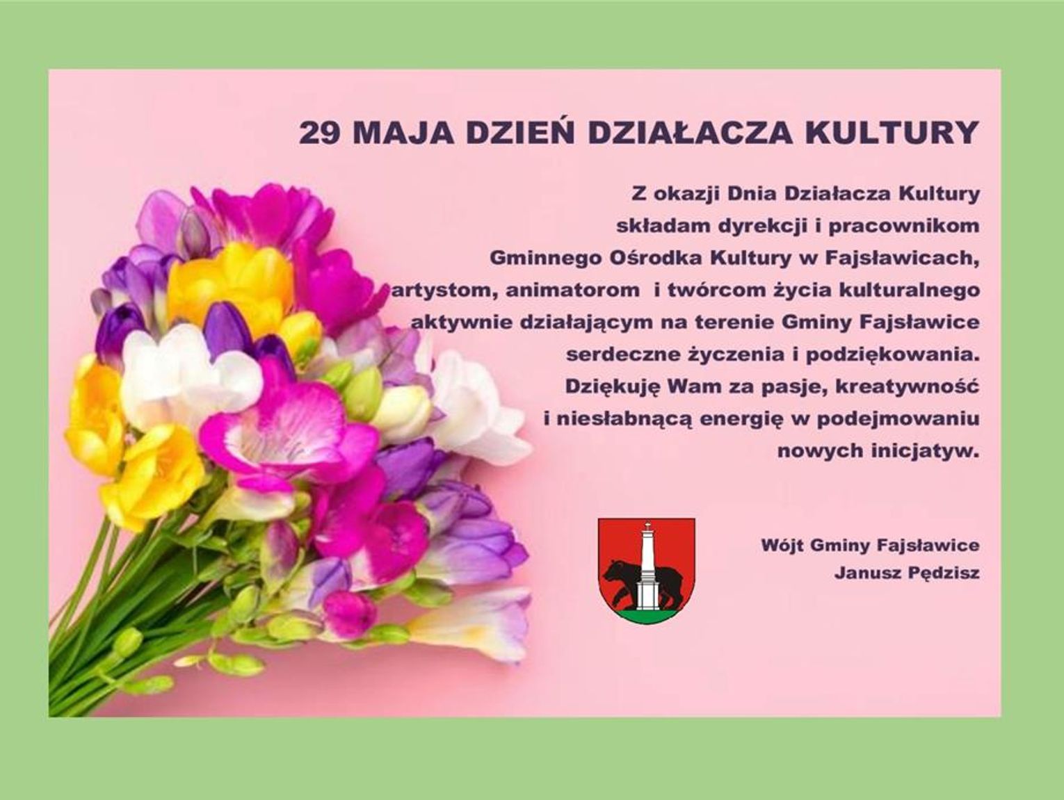 29 MAJA DZIEŃ DZIAŁACZA KULTURY